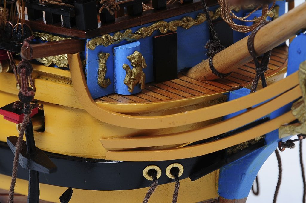 HMS Bellona Model Ship, wooden,historical,handcrafted,ready made,tall ...