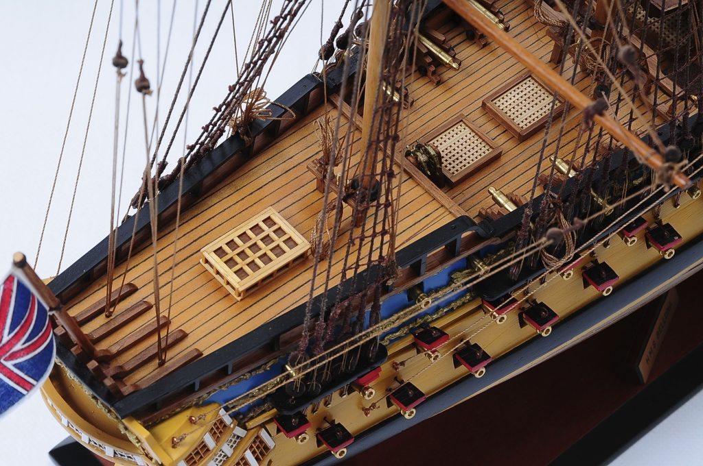 HMS Bellona Model Ship, wooden,historical,handcrafted,ready made,tall ...