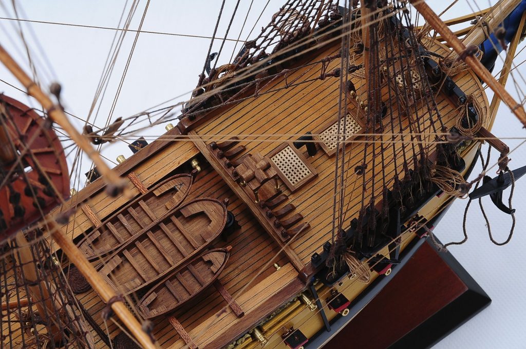 HMS Bellona Model Ship, wooden,historical,handcrafted,ready made,tall ...