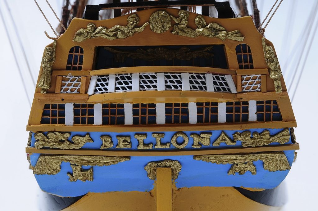 HMS Bellona Model Ship, wooden,historical,handcrafted,ready made,tall ...